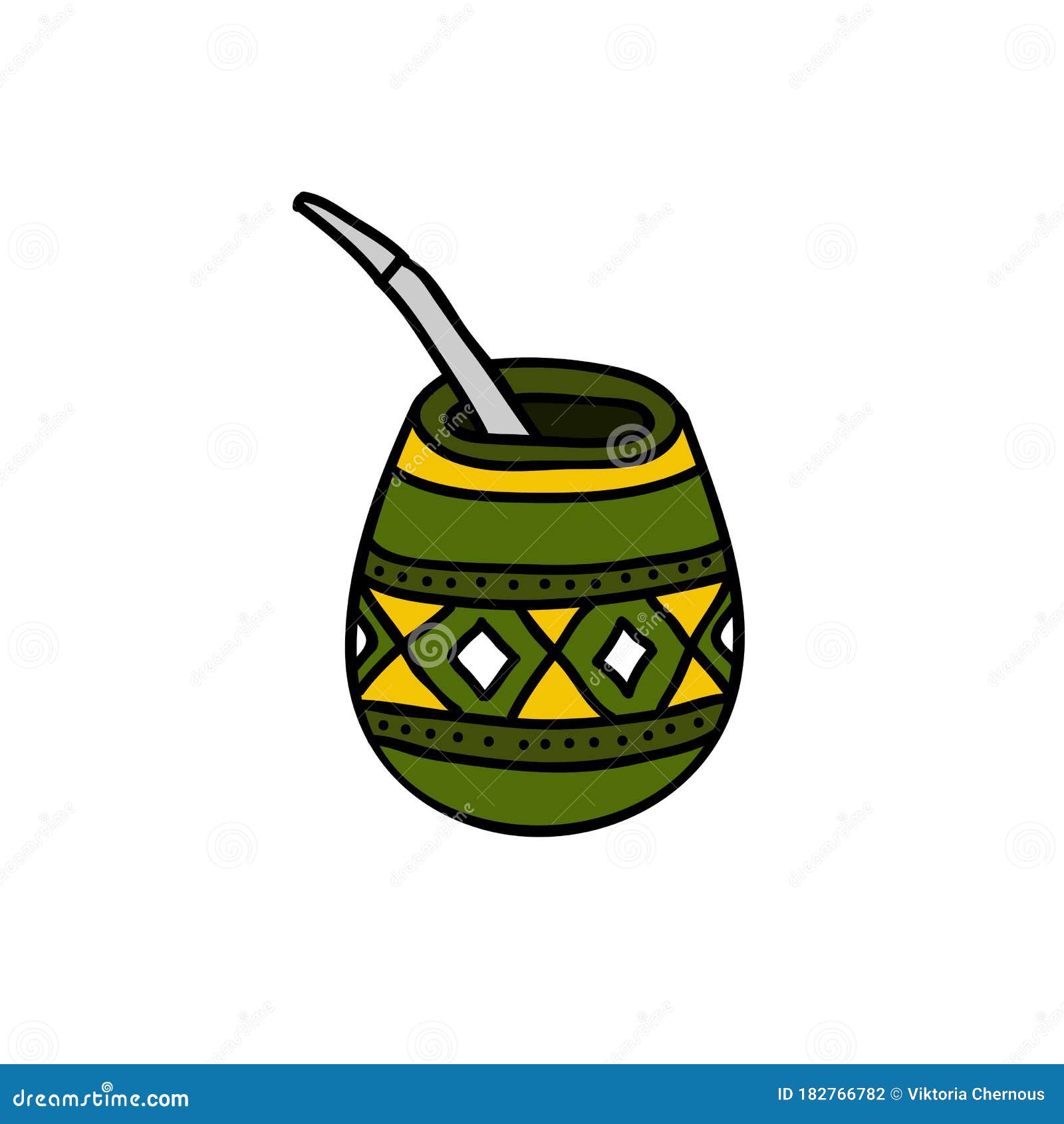 Mate Tea Illustration Cartoon Vector | CartoonDealer.com #229232619