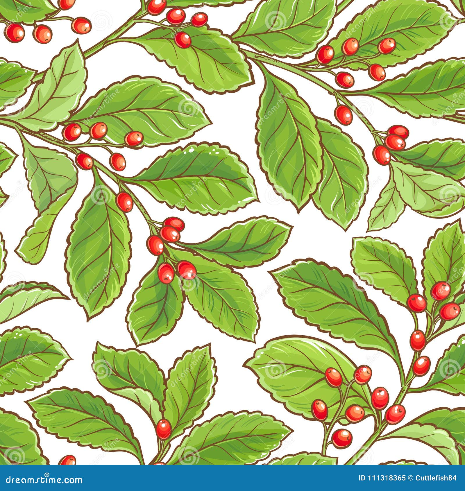 Yerba mate vector pattern stock vector. Illustration of leaf - 111318365