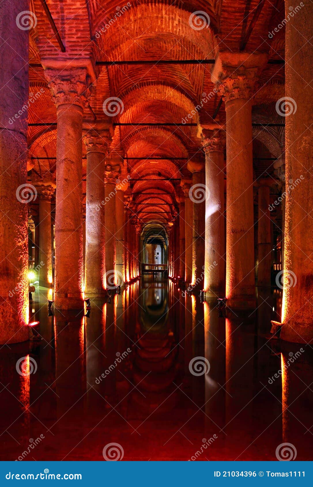 Yerebatan - Underground Basilica Cistern. Stock Photo - Image of column ...