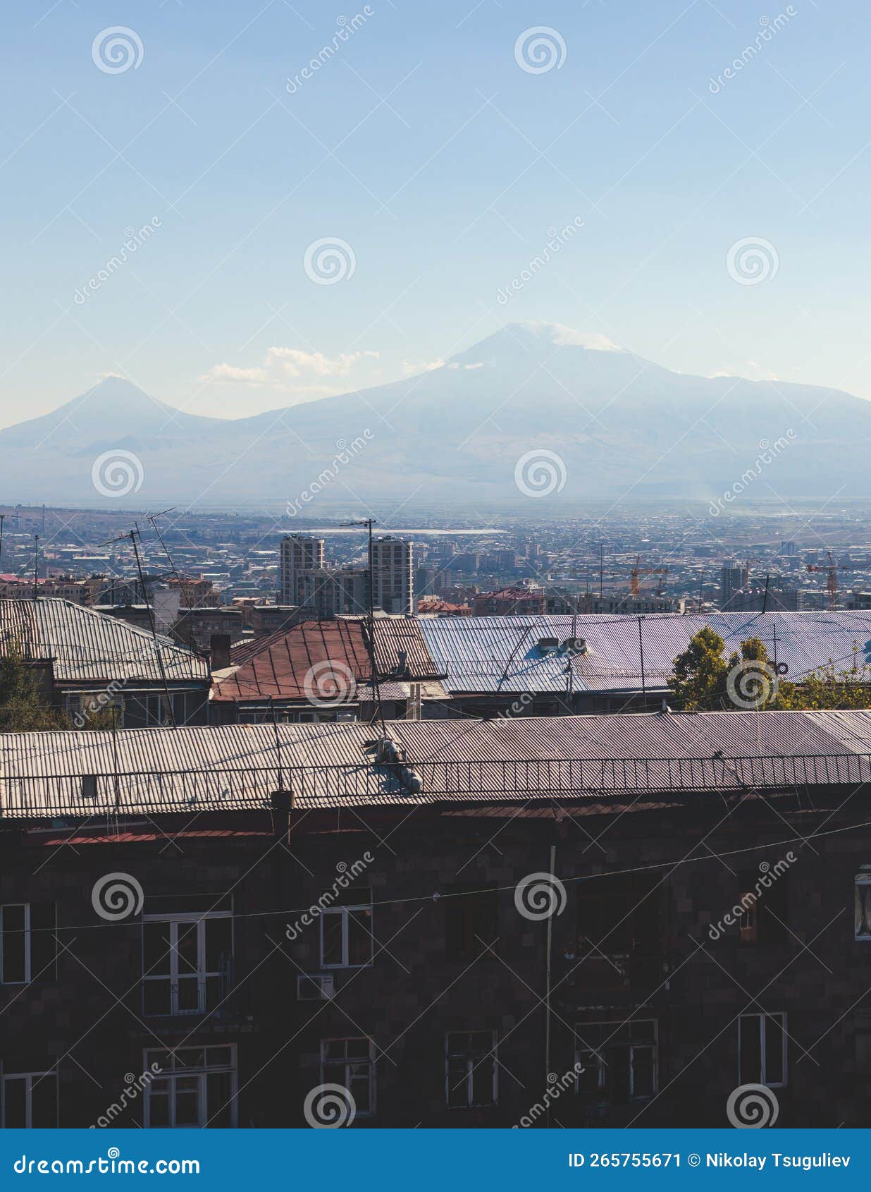 Yerevan, Armenia, Beautiful Super-wide Angle Panoramic View of Yerevan ...
