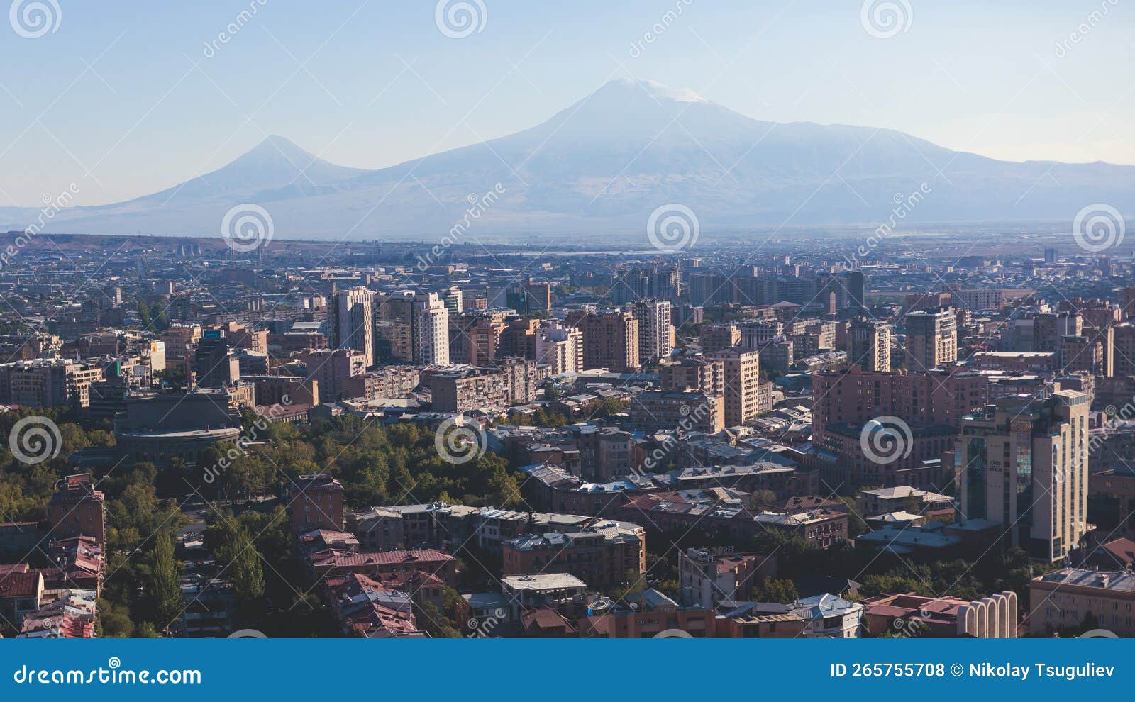 Yerevan, Armenia, Beautiful Super-wide Angle Panoramic View of Yerevan ...