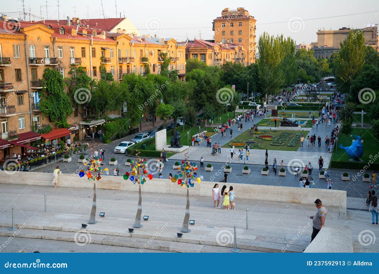 YEREVAN, ARMENIA - July 16, 2021: View of Yerevan Center from the ...