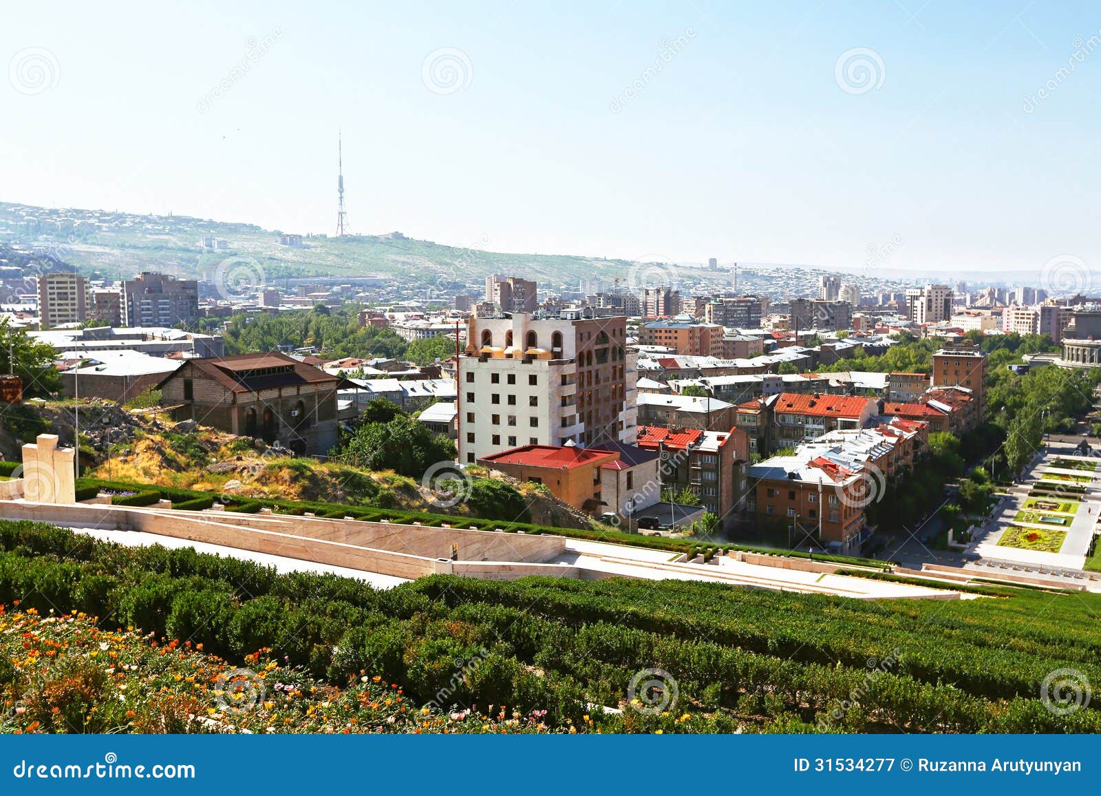 Yerevan city stock image. Image of hill, scape, corporate - 31534277