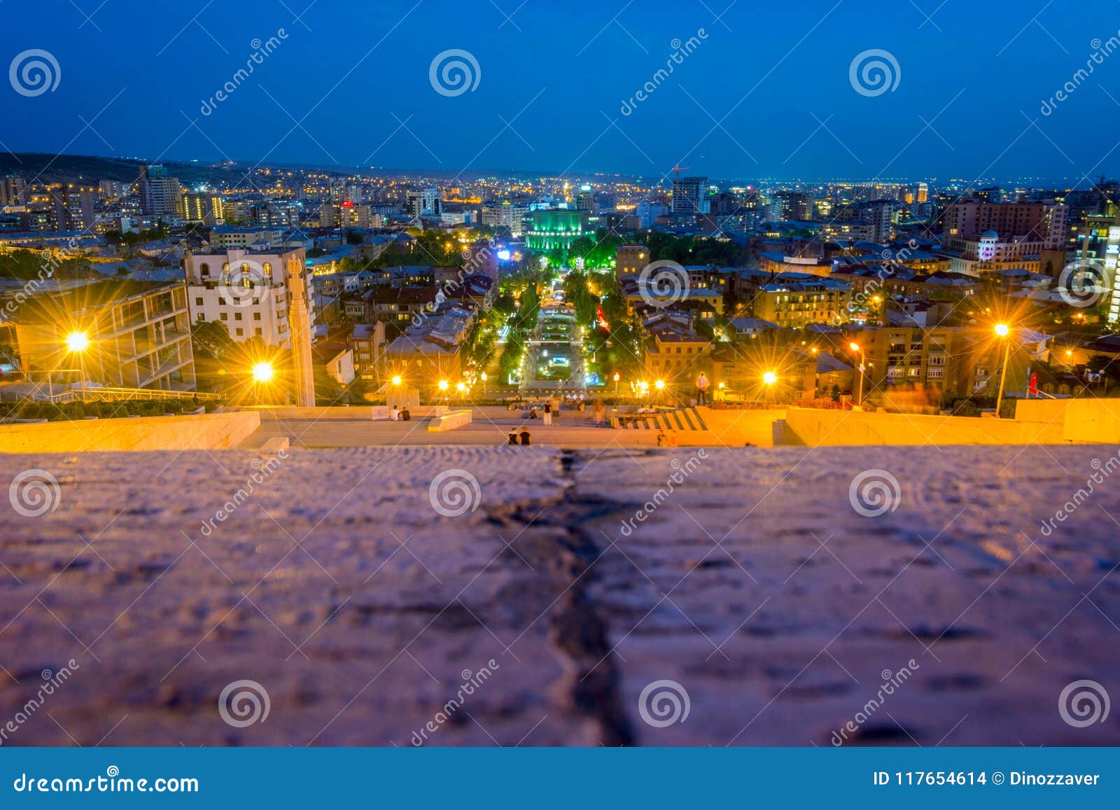 Yerevan at night stock photo. Image of skyline, blue - 117654614