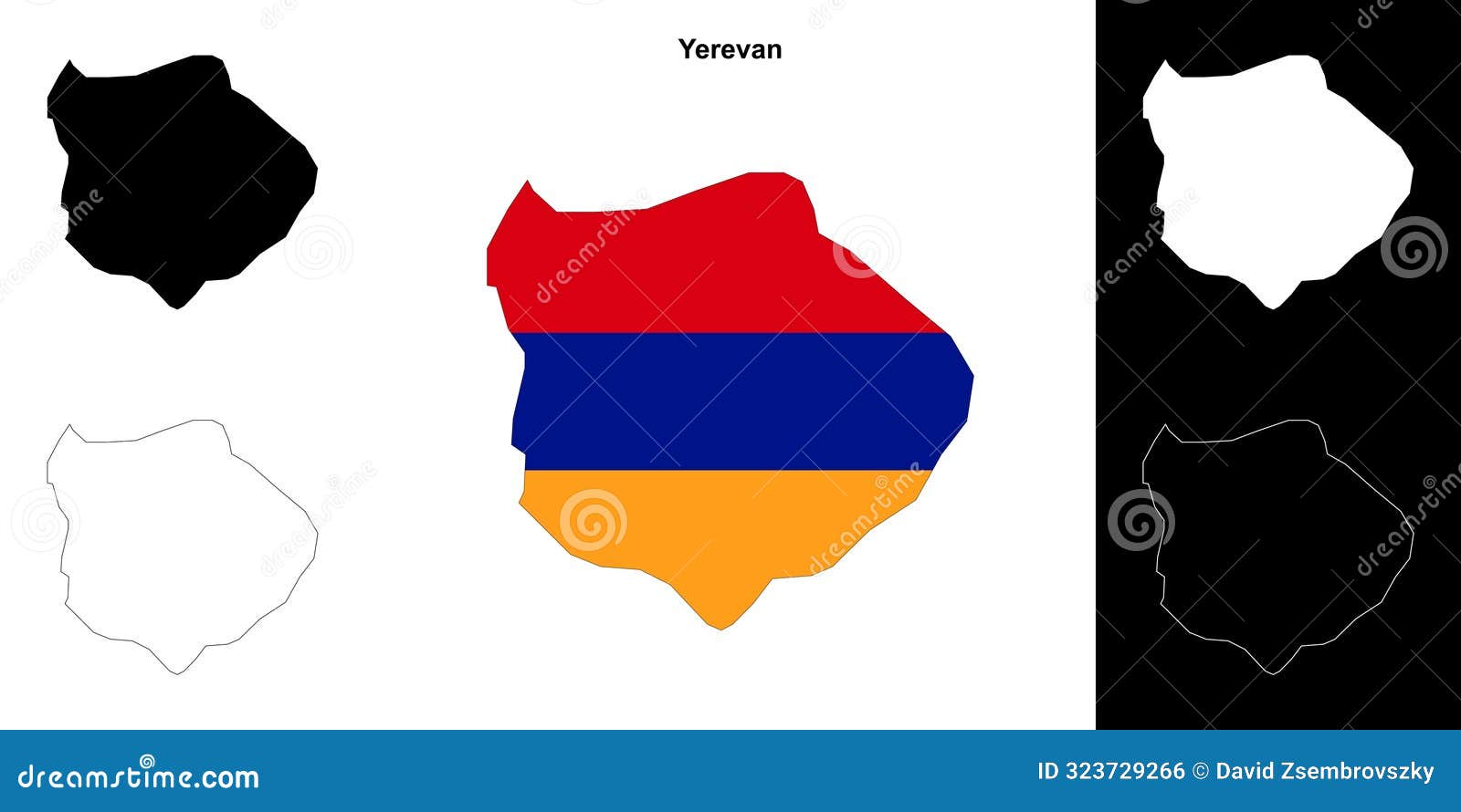 Yerevan Outline Map Vector Illustration | CartoonDealer.com #323729266