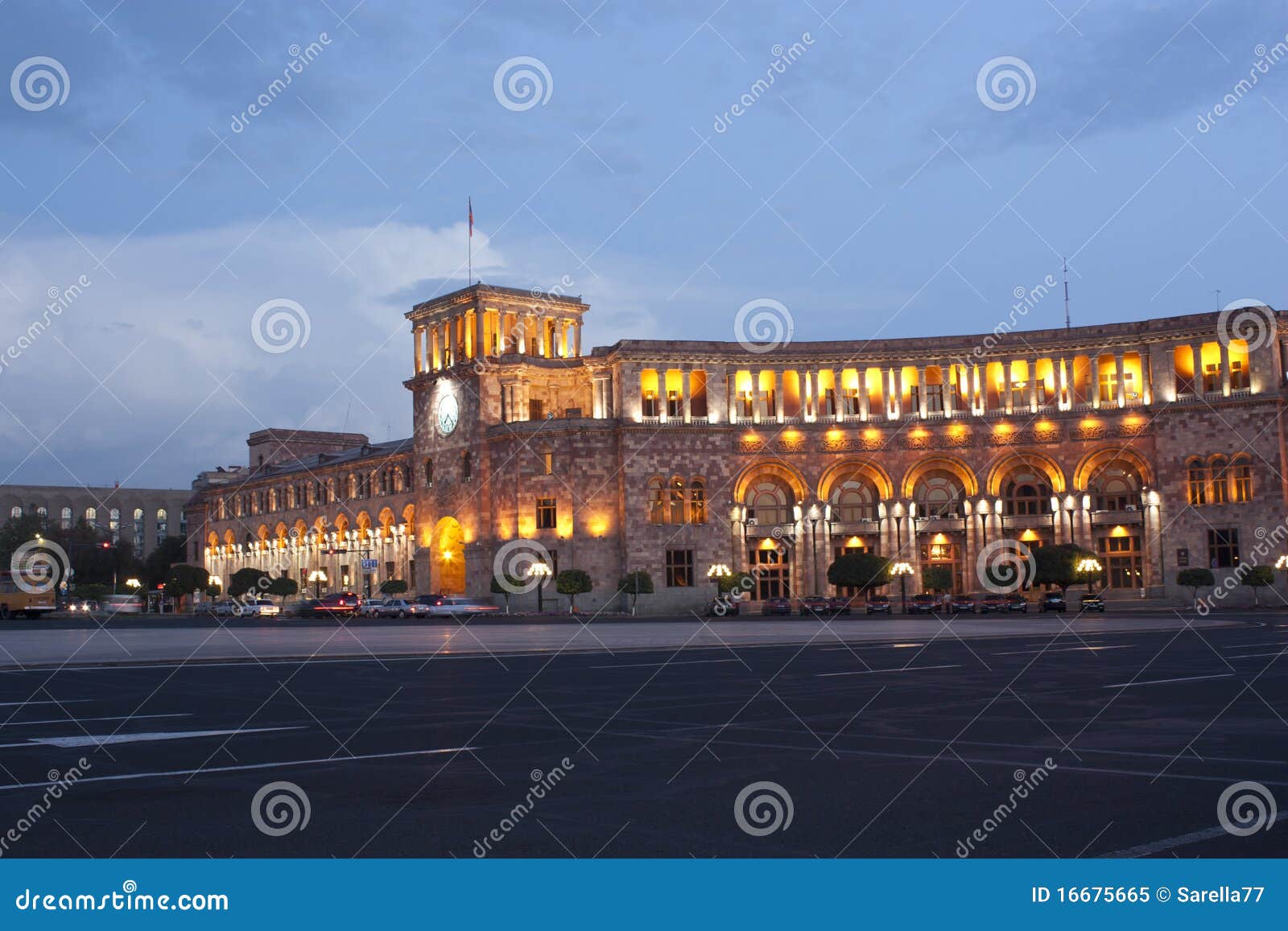 Yerevan, Republic Square stock image. Image of centre - 16675665