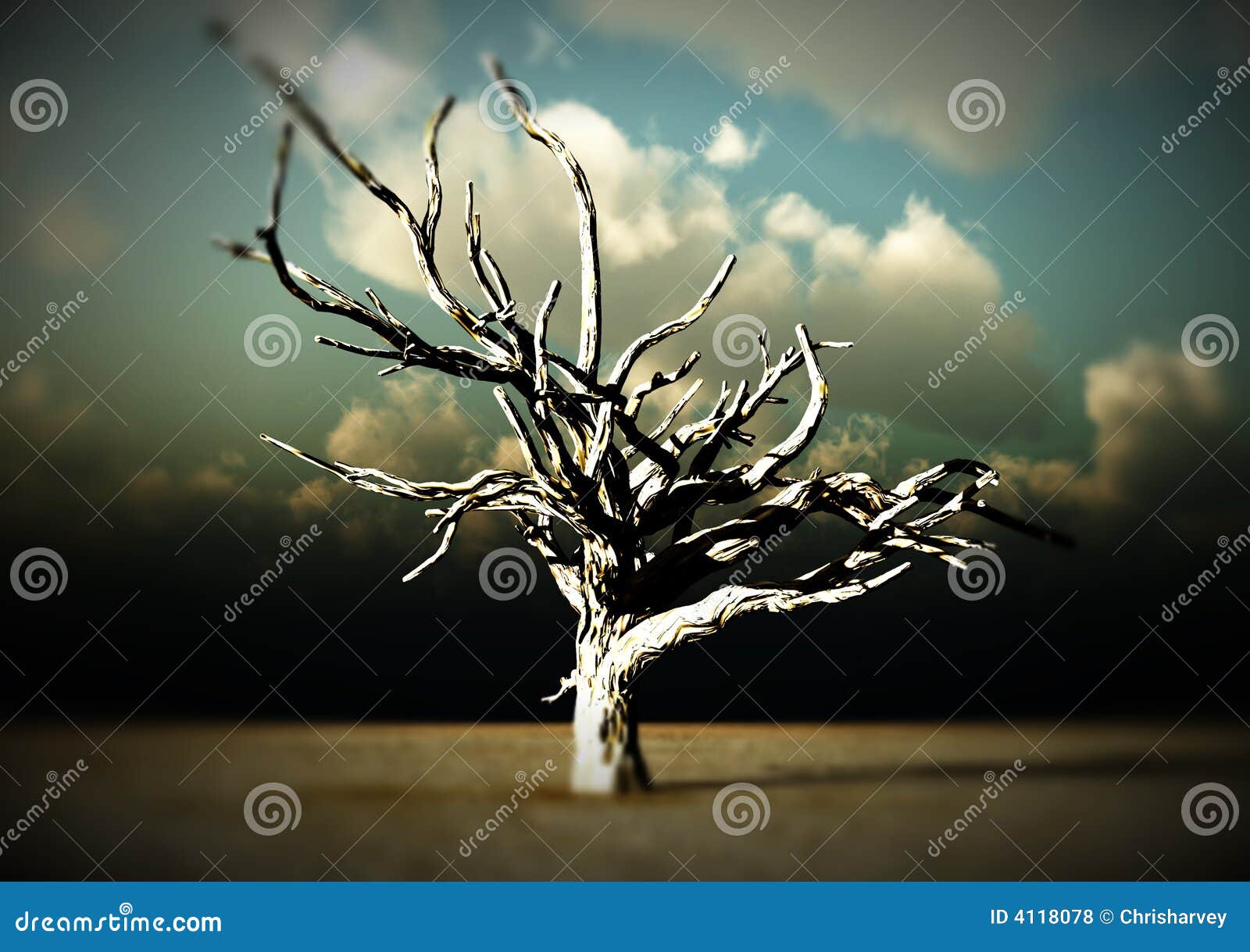 Yermo estéril foto de archivo. Imagen de afuera, nublado - 4118078