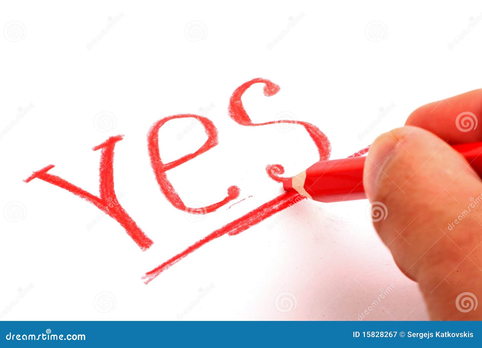 Yes stock image. Image of questionnaire, writing, color - 15828267