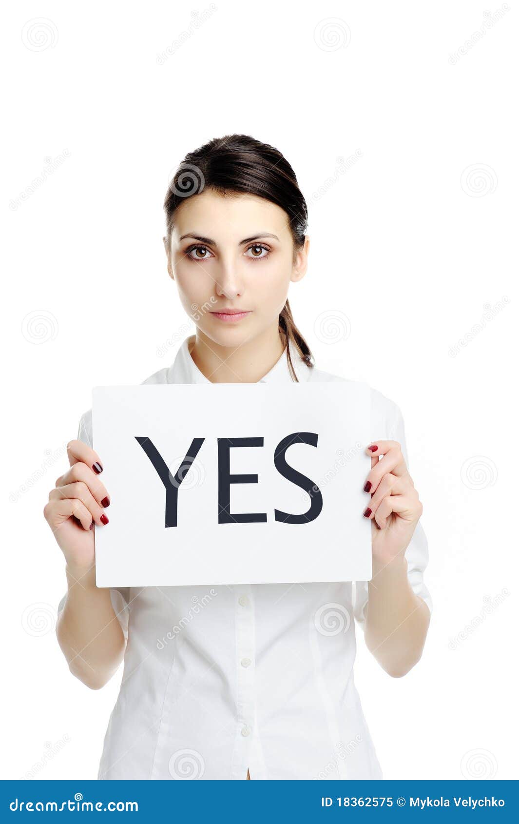 Yes stock image. Image of corporate, attractive, businesswomen - 18362575