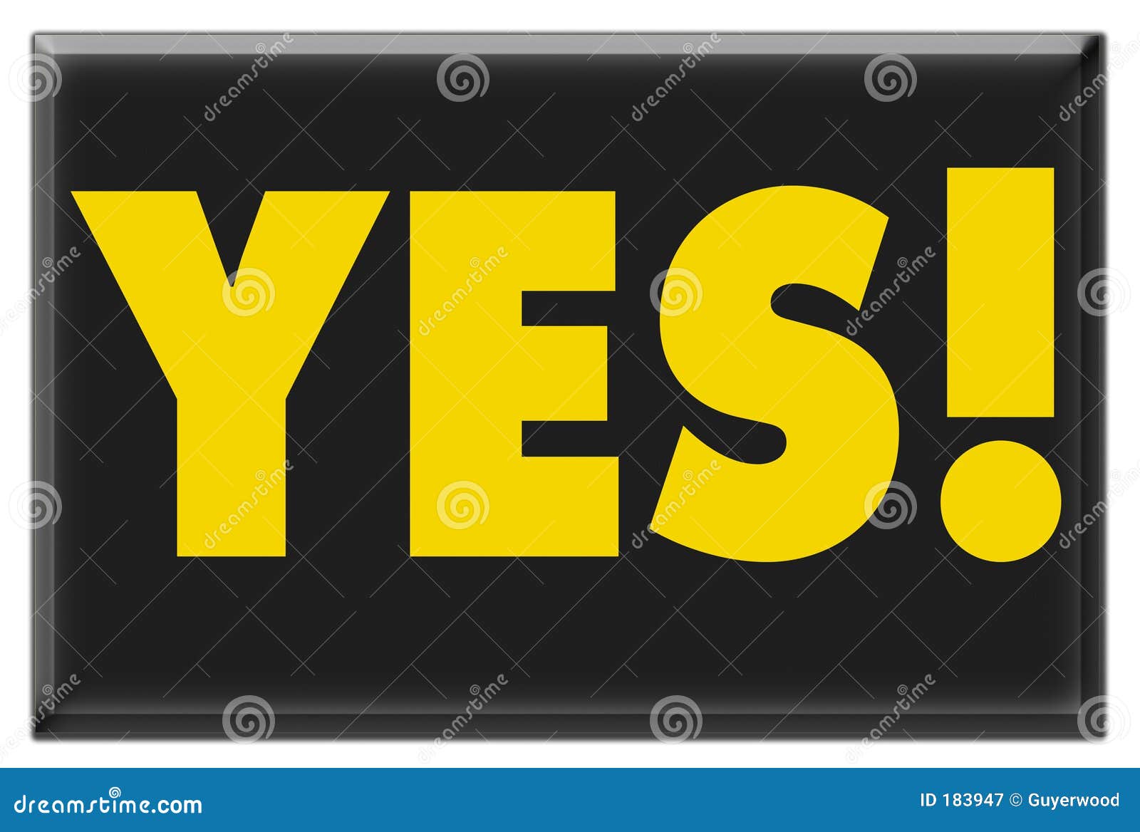 Yes! stock illustration. Illustration of sticker, exclamation - 183947