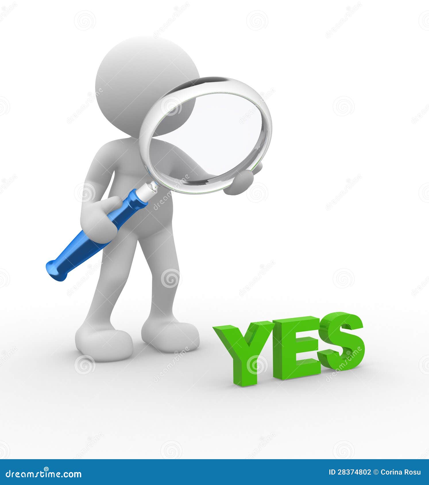 Yes stock illustration. Illustration of figure, choose - 28374802