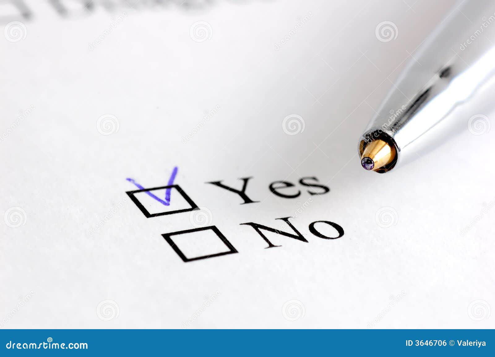 Yes stock photo. Image of cross, gloss, negative, form - 3646706