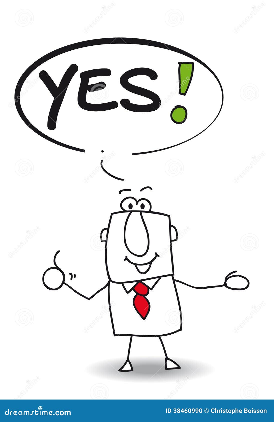 Yes stock vector. Illustration of clear, speech, mark - 38460990