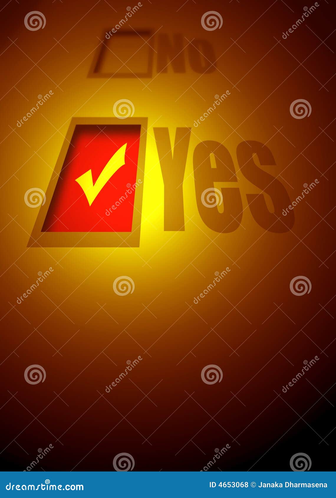 Yes stock illustration. Illustration of approbation, adhesive - 4653068