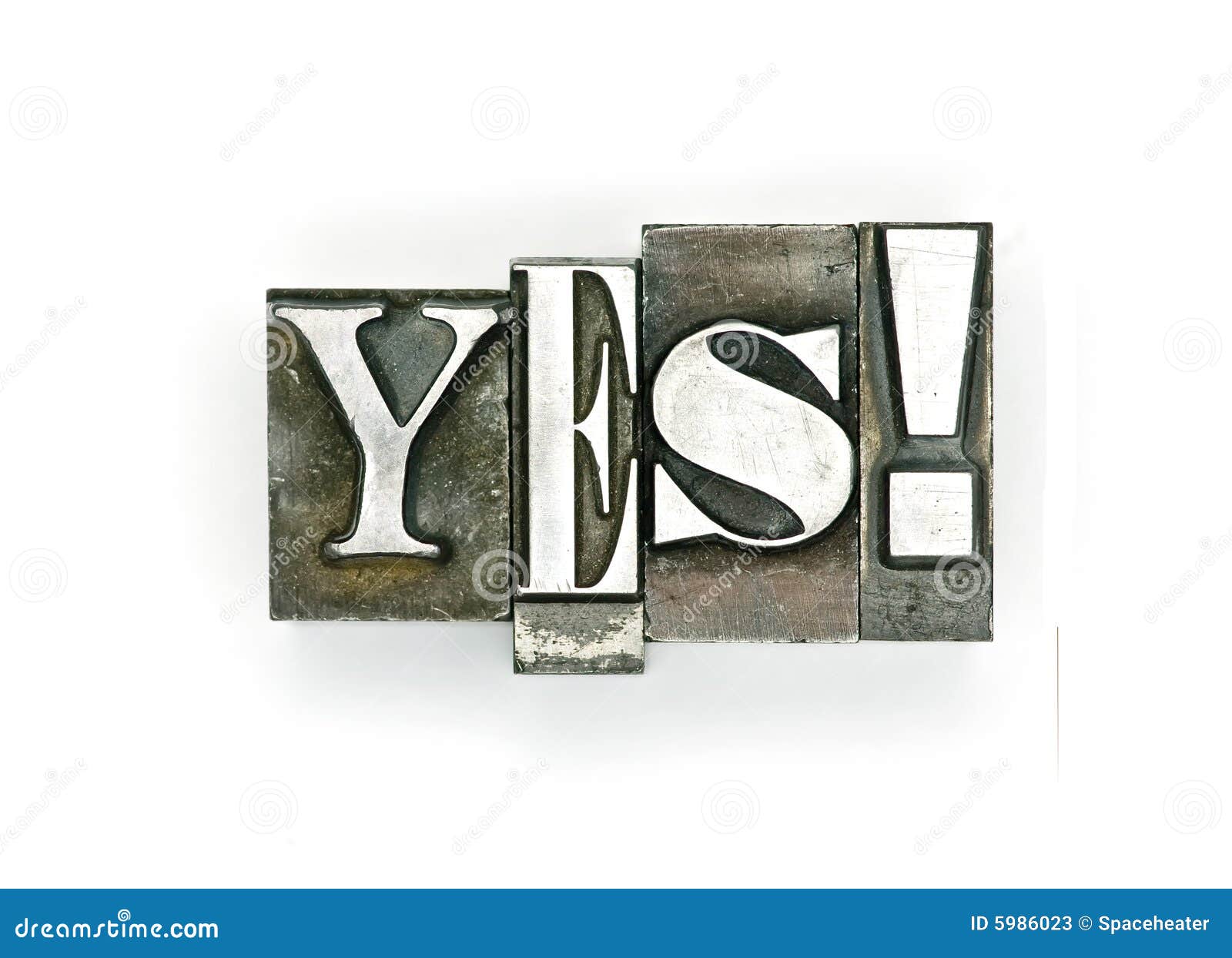 Yes! stock image. Image of typography, affirmative, vintage - 5986023
