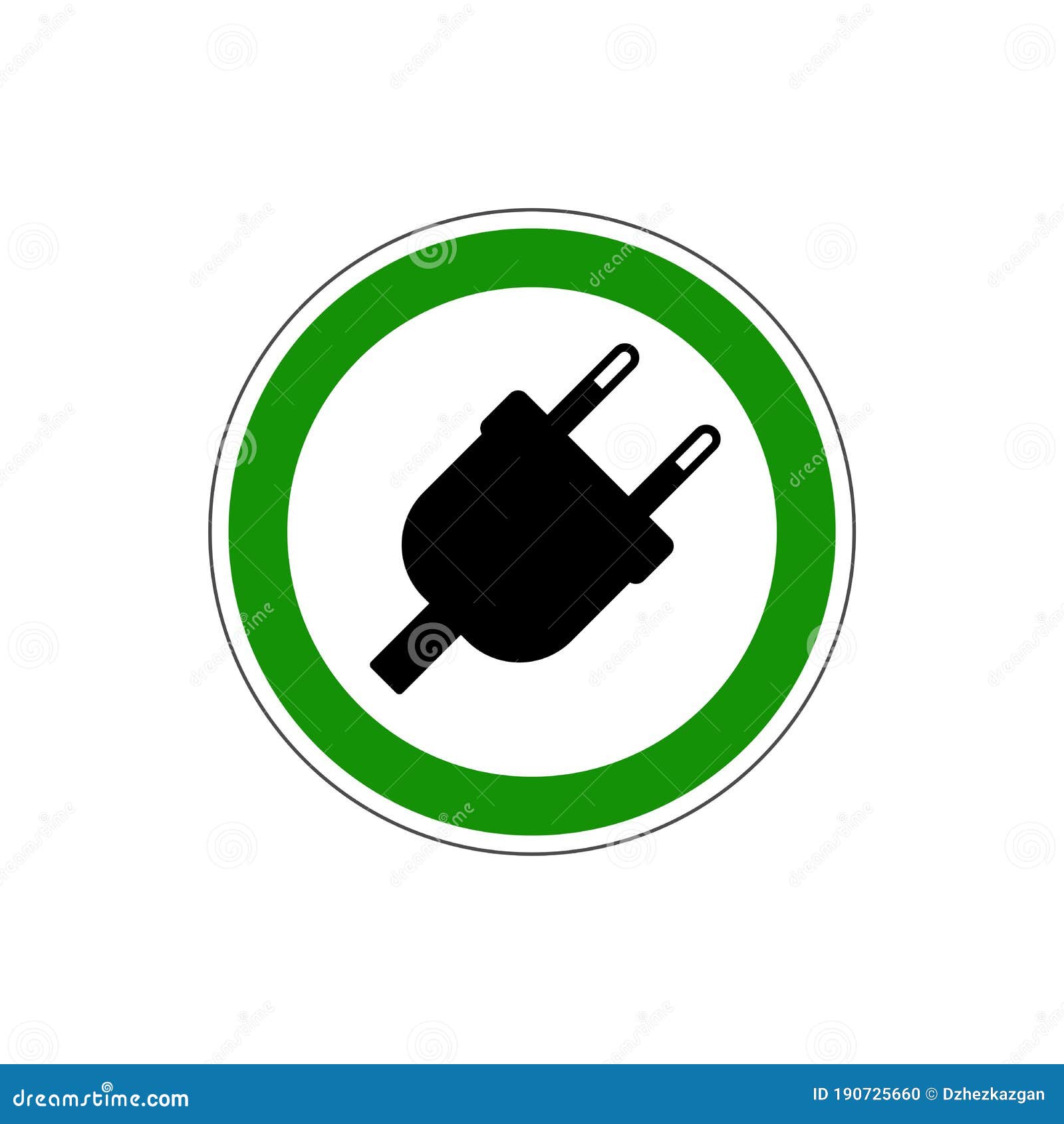 YES! Allowed Plug Sign. VECTOR. The Icon With A Red Sign On A White ...