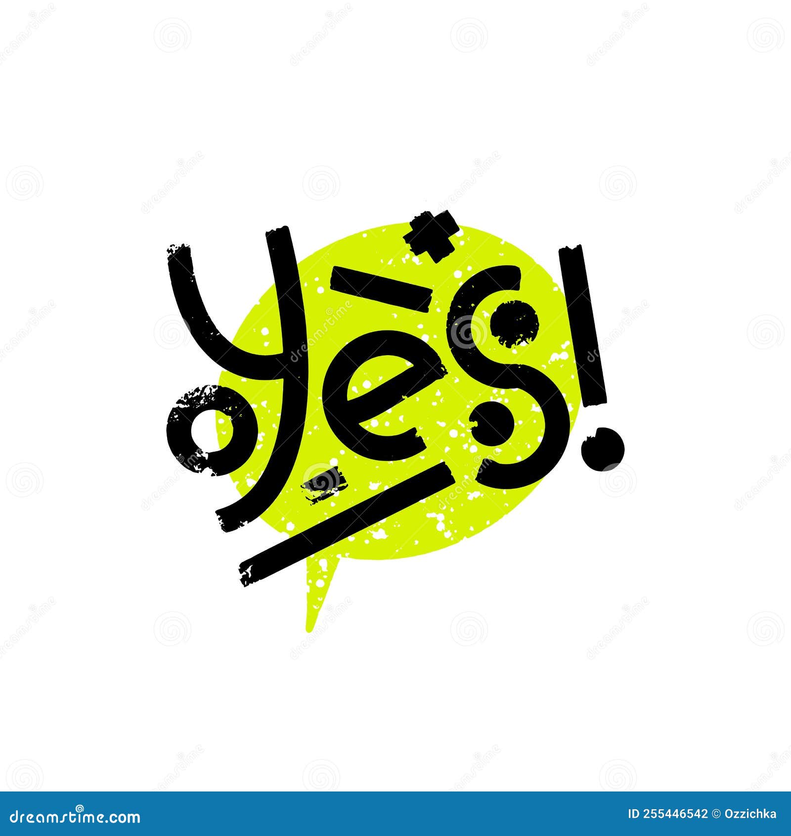 Yes. Banner, Speech Bubble, Poster and Sticker Concept, Geometric Style ...