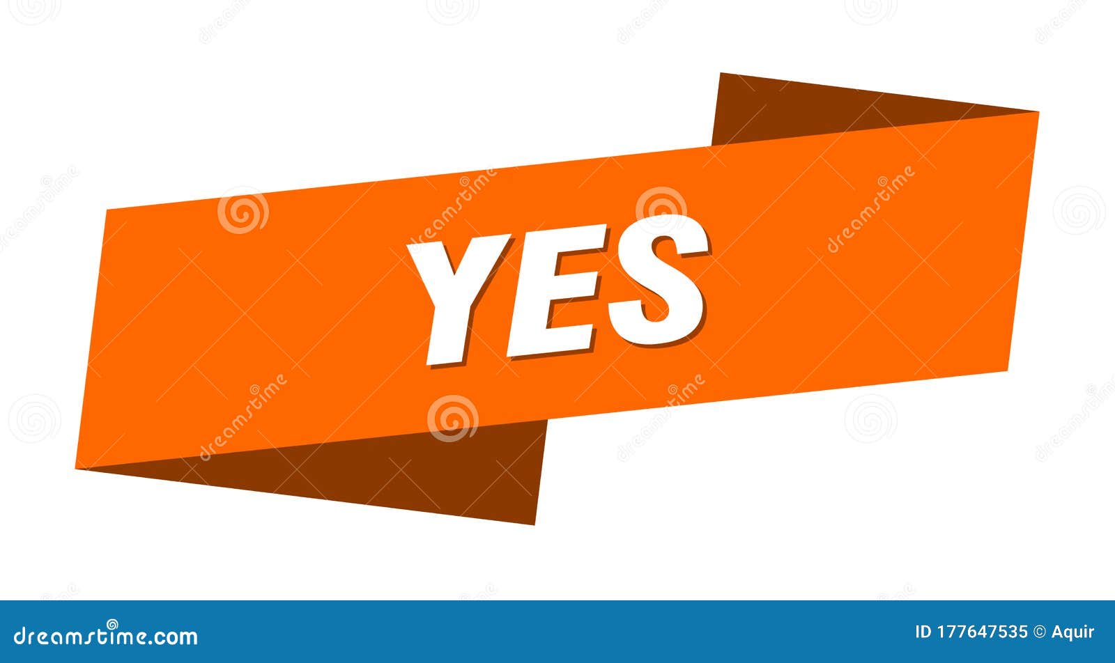 Yes Banner Template. Yes Ribbon Label Stock Vector - Illustration of ...