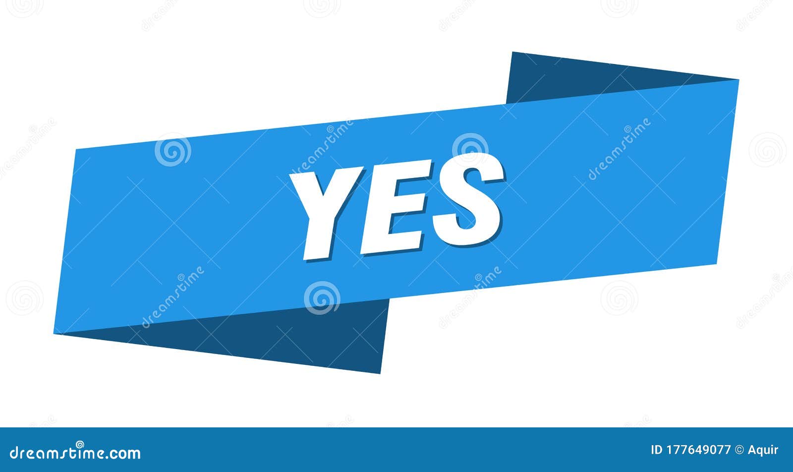 Yes Banner Template. Yes Ribbon Label Stock Vector - Illustration of ...