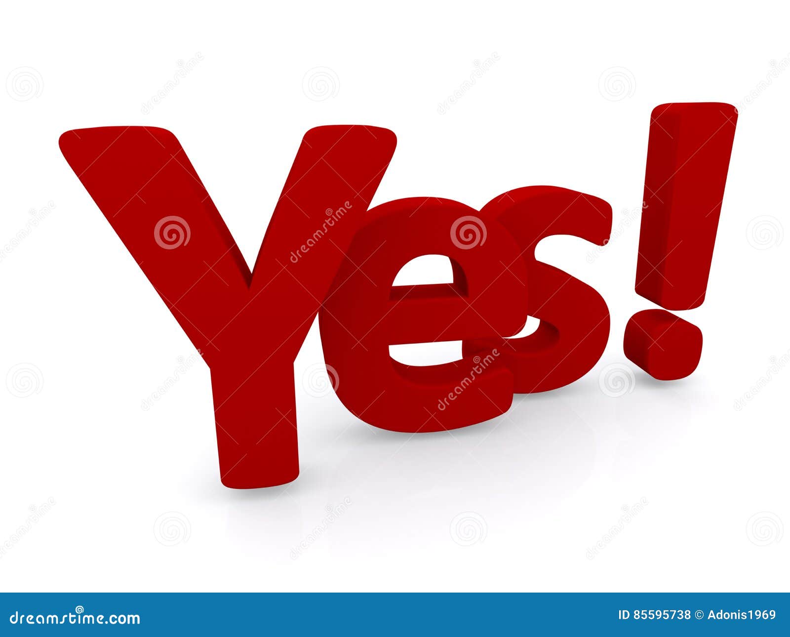 Yes in block letters stock illustration. Illustration of exclamation ...