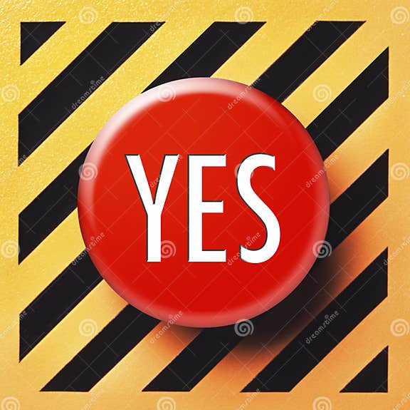 Yes button in red stock illustration. Illustration of design - 51026775