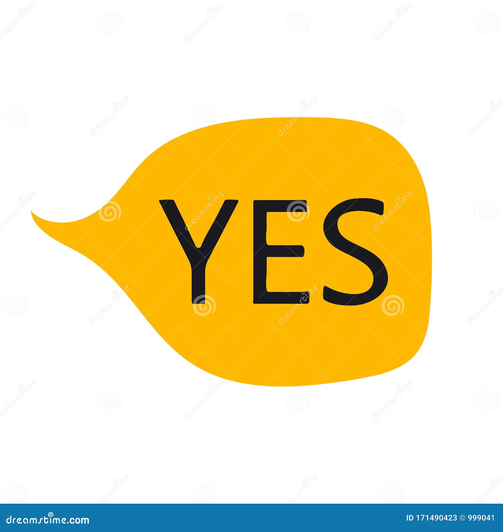 YES - Card. Vector Illustration Eps10 Stock Vector - Illustration of ...