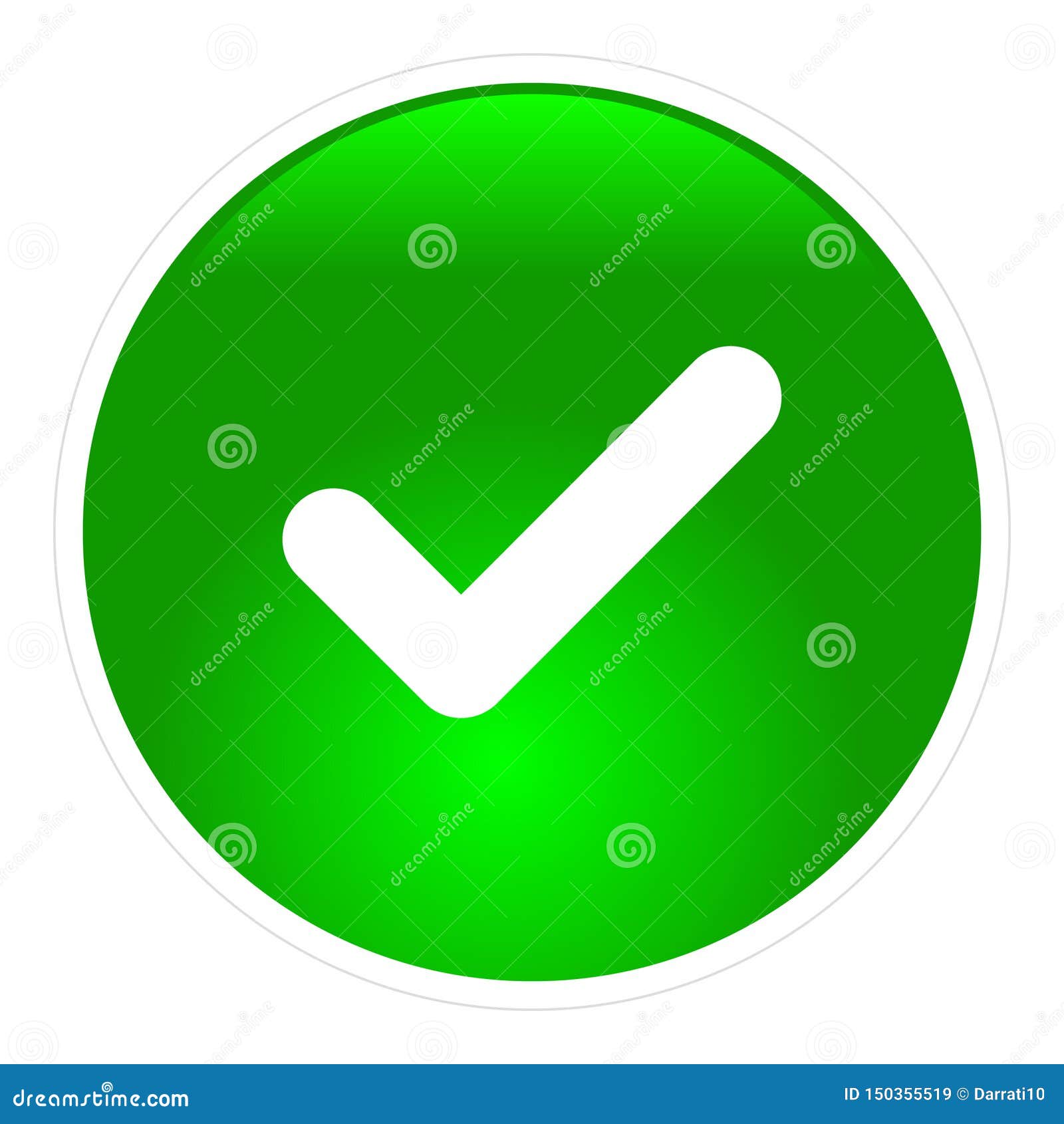 Check Box Button - Check Mark Sign - Colorful Vector Icons - Isolated ...