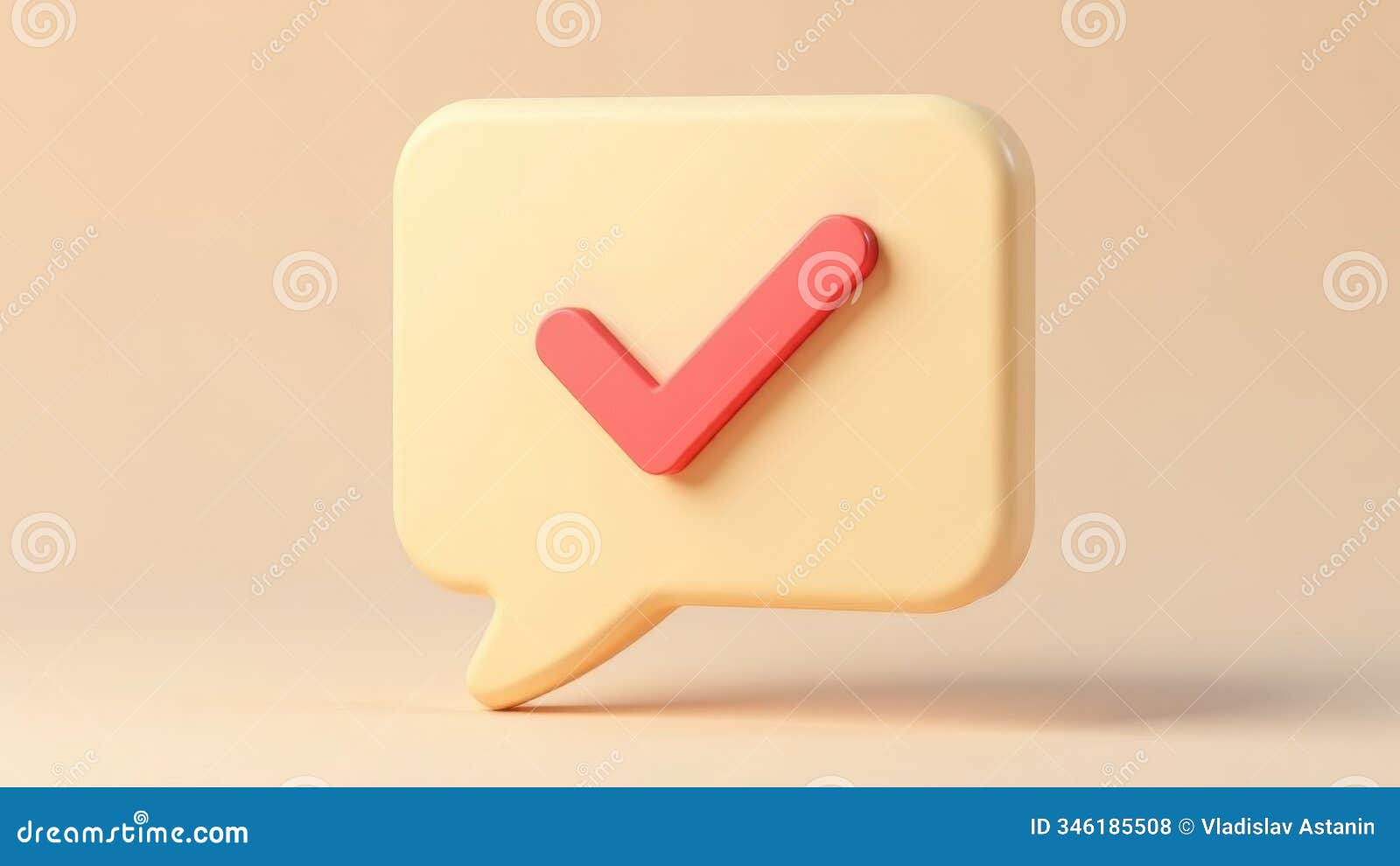 Yes Check Mark Confirm on Bubble Speech Sign or Symbol Icon Stock ...