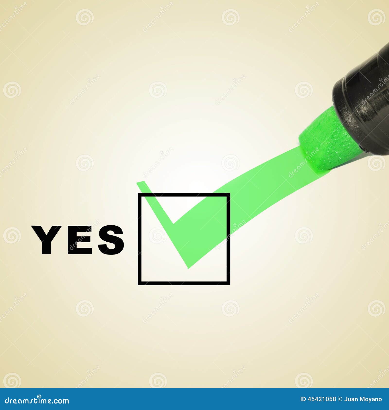 Yes stock photo. Image of check, marking, checkmark, decision - 45421058
