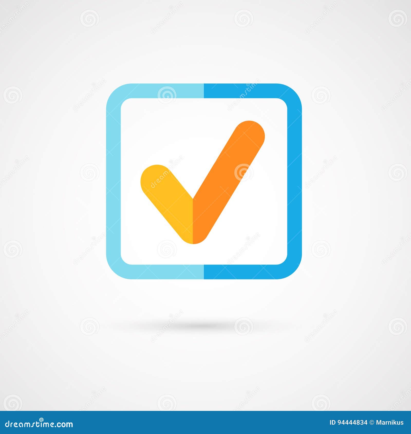 Yes check mark. Vector stock vector. Illustration of positive - 94444834