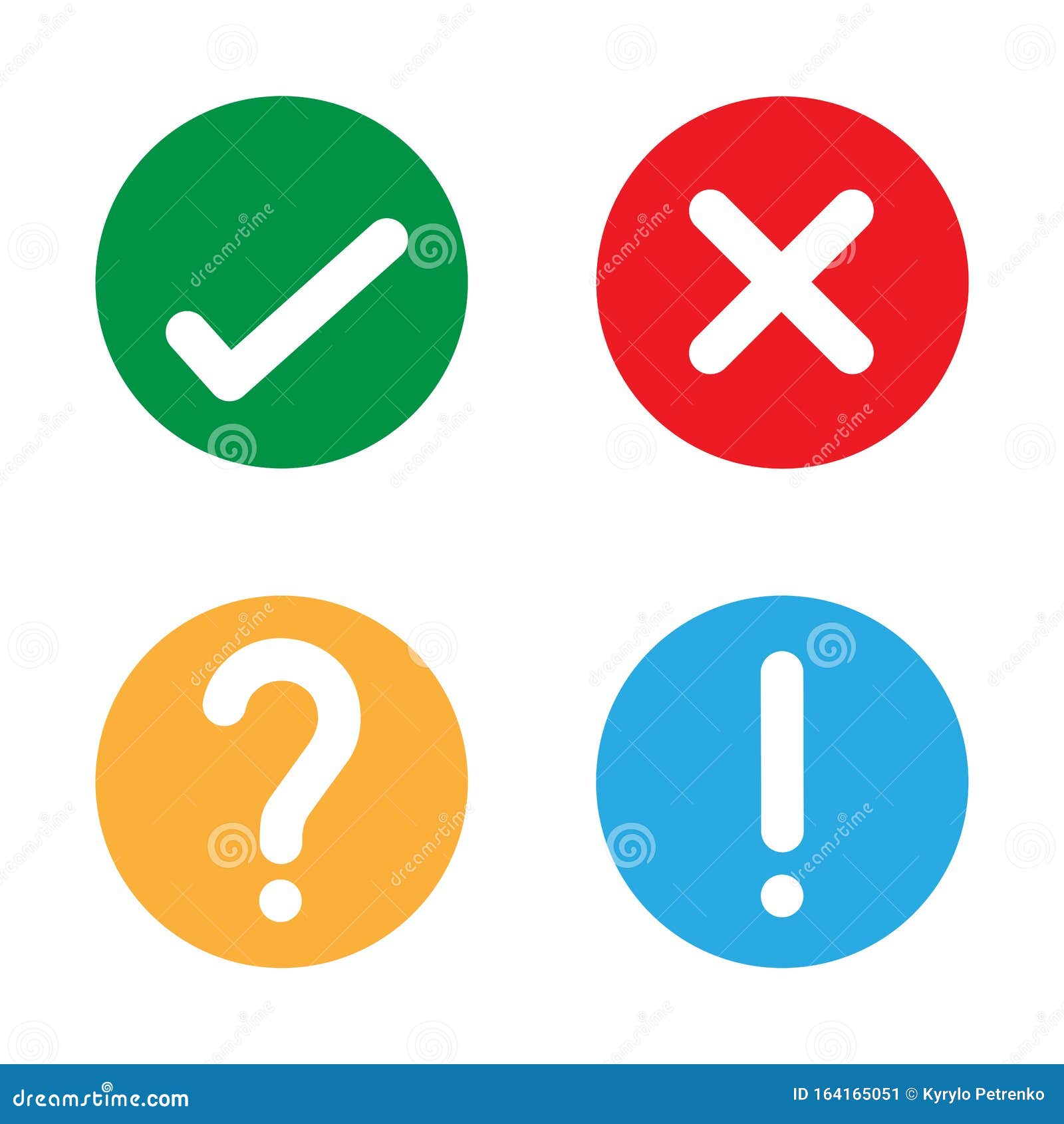 Yes Check No Question Mark Vector Illustration Stock Vector ...