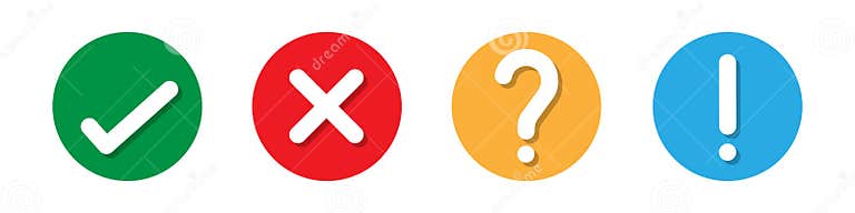 Yes Check No Question Mark Vector Illustration Stock Vector ...