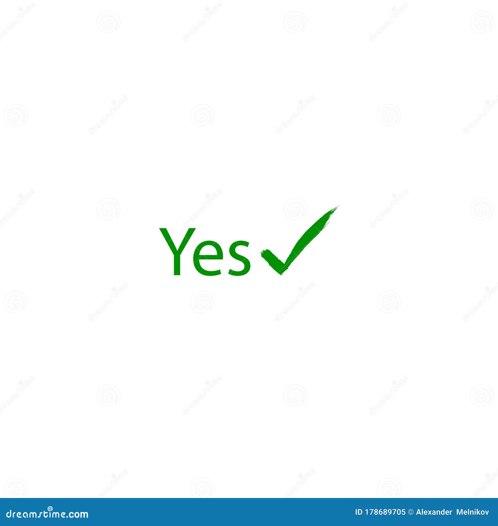 Yes and Checkmark Icon. Vector Illustration Eps 10 Stock Illustration ...