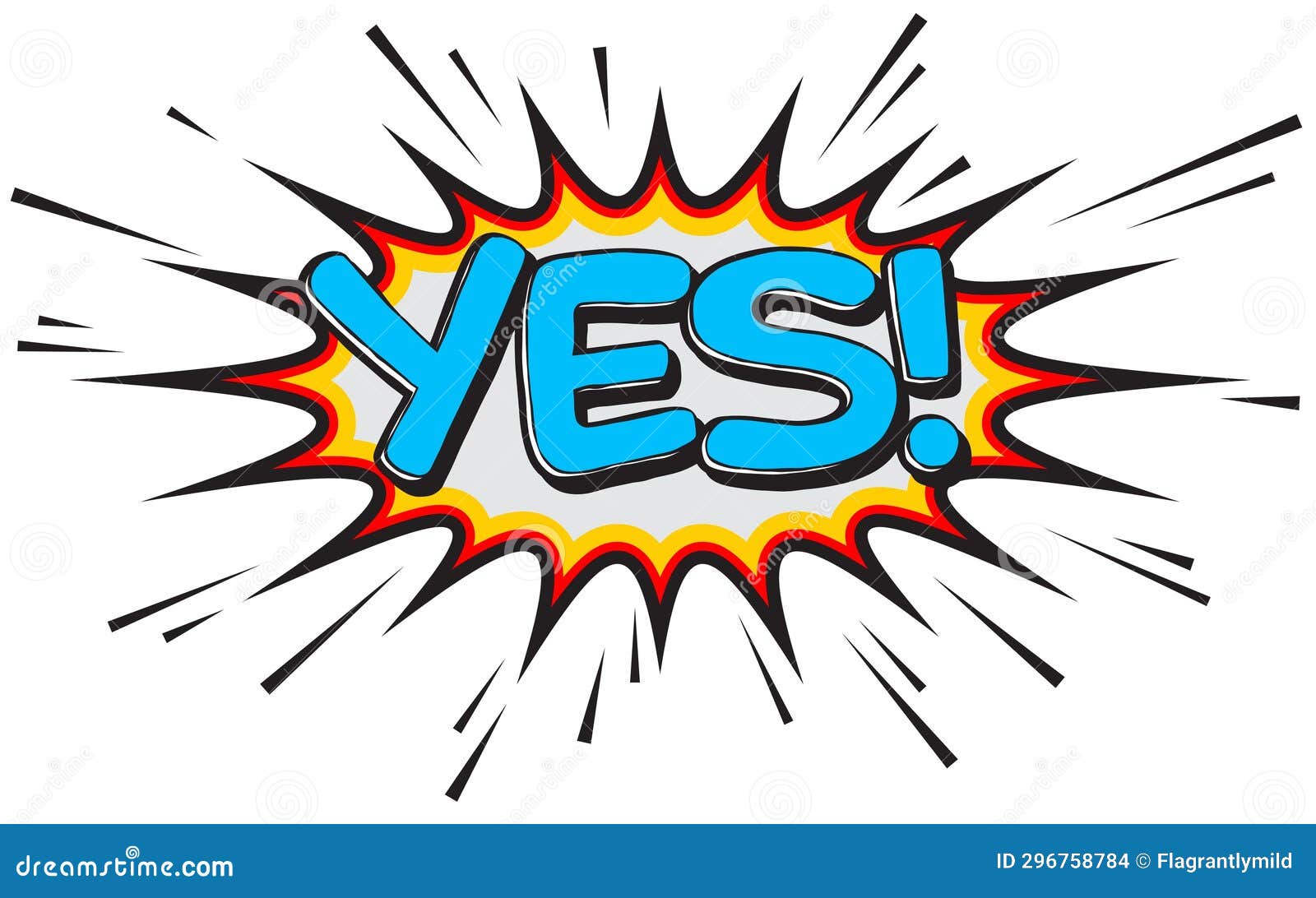 Yes! (Comic Book Design) stock illustration. Illustration of comic ...