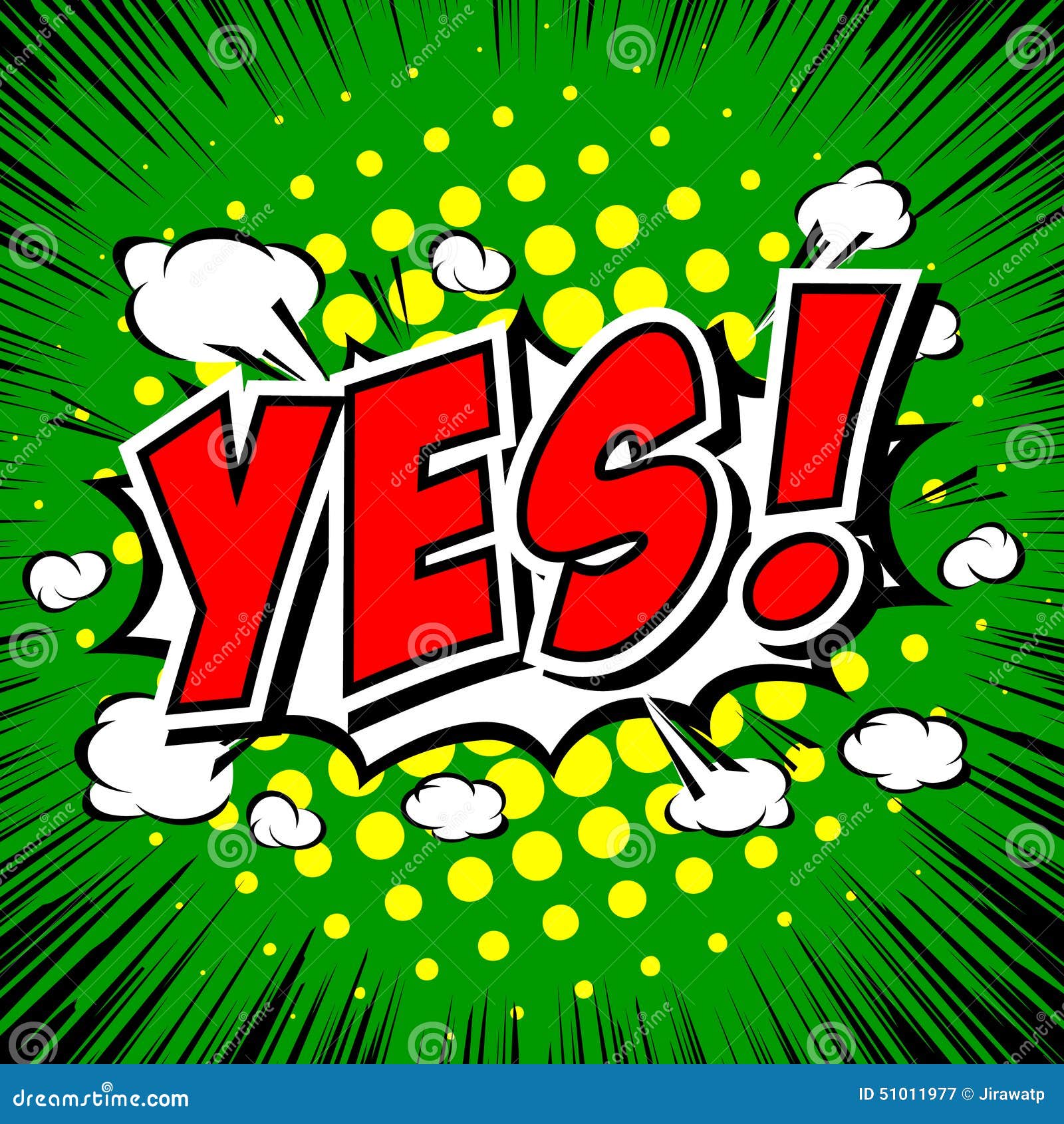 Yes! Comic Speech Bubble, Cartoon. | CartoonDealer.com #51011977