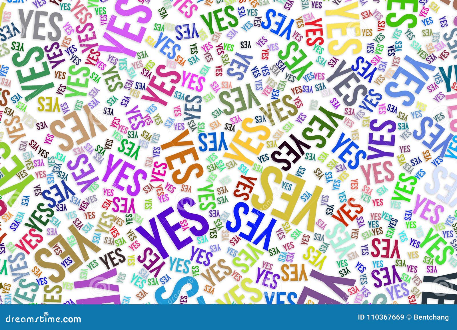 Yes Conceptual Word for for Design Background. Stock Illustration ...