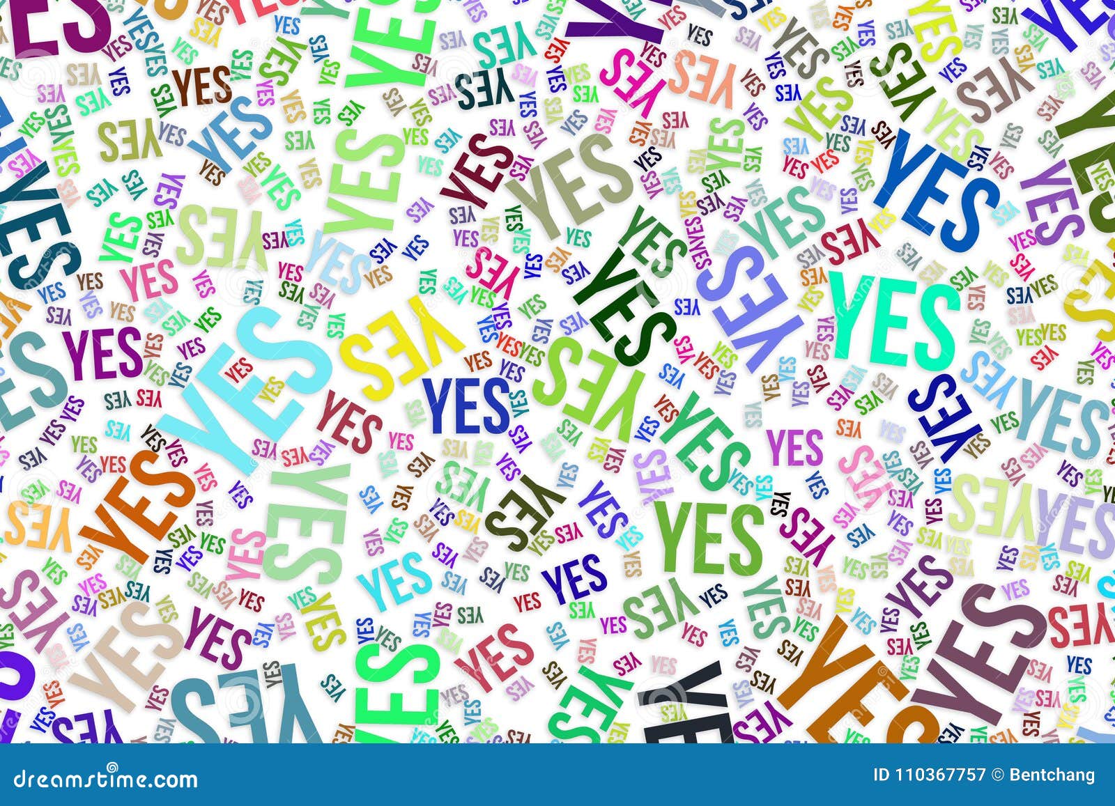 Yes Conceptual Word for for Design Background. Stock Illustration ...