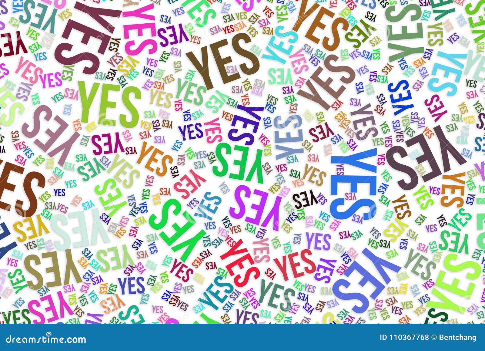 Yes Conceptual Word for for Design Background. Stock Illustration ...