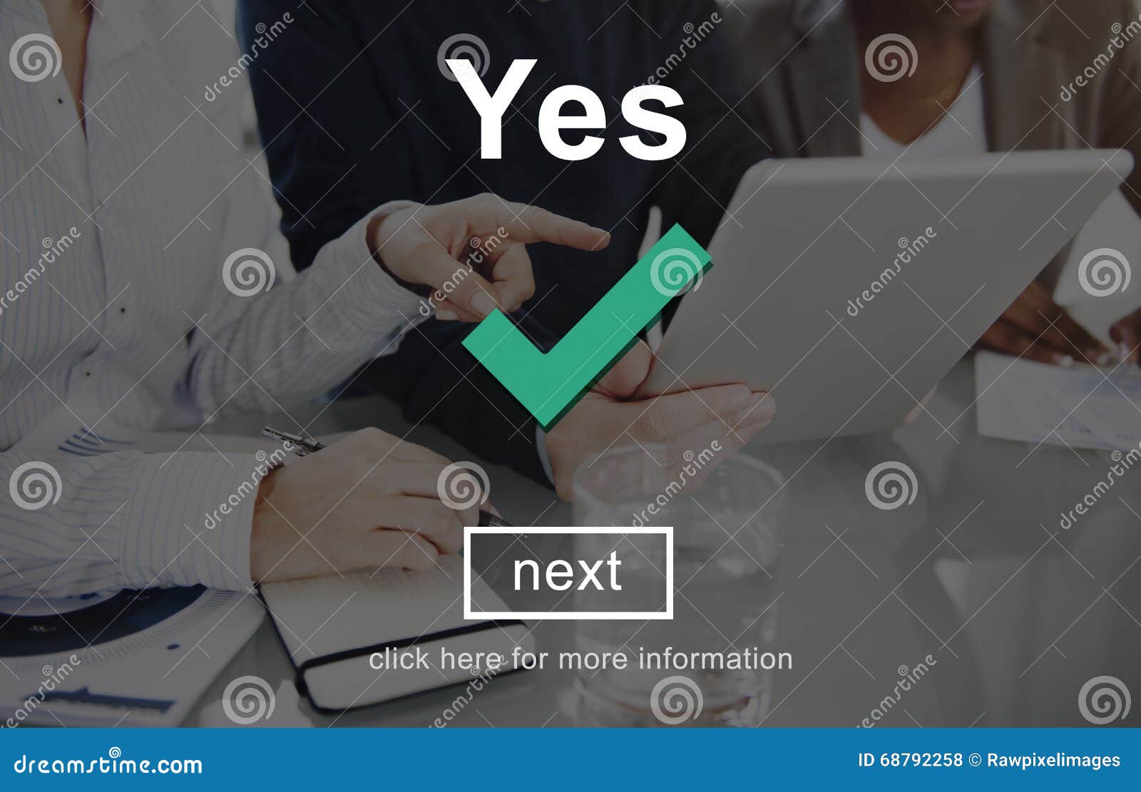 Yes Correct Certainly Positive Right Concept Stock Photo - Image of ...