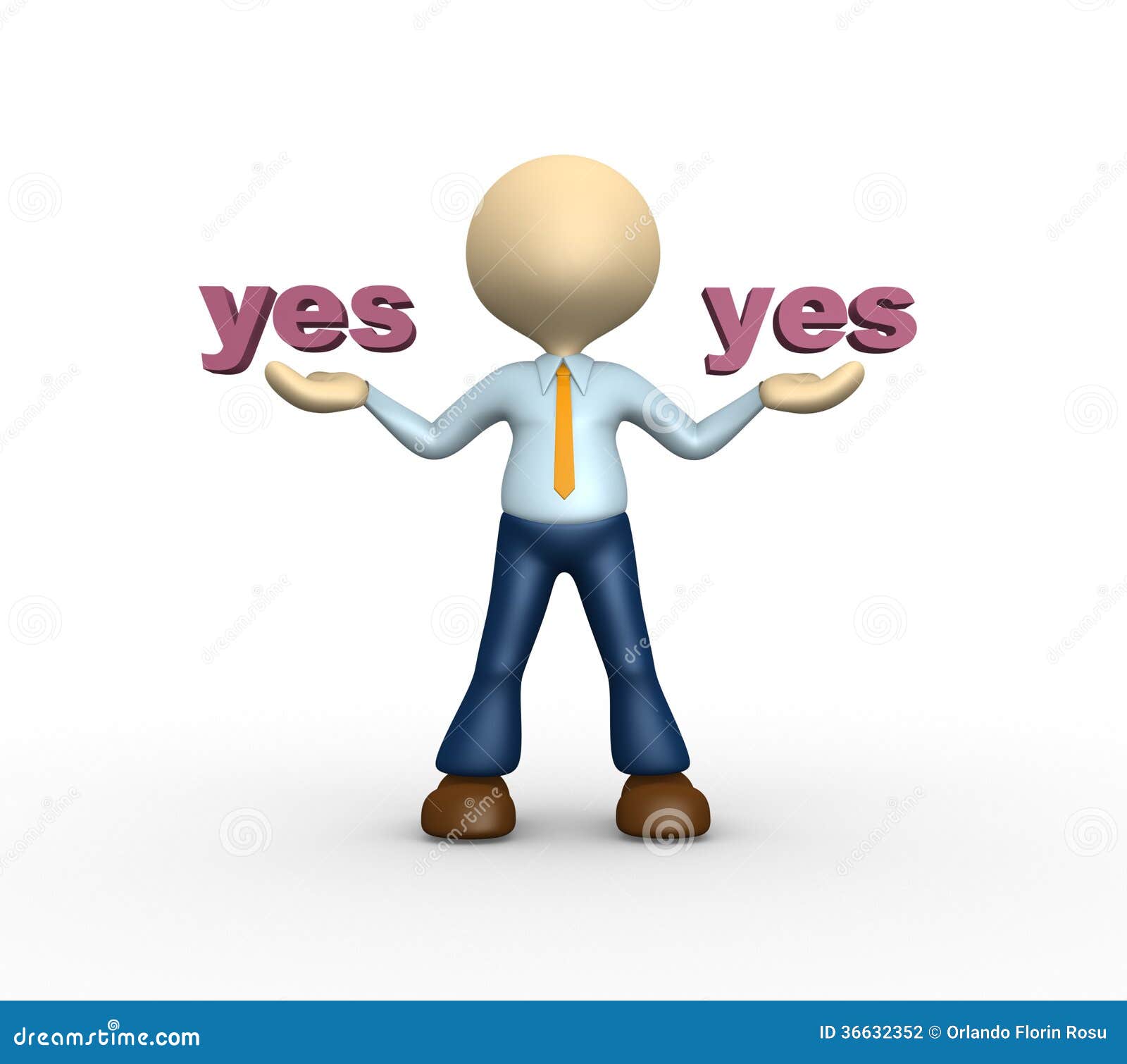 Yes stock illustration. Illustration of help, person - 36632352