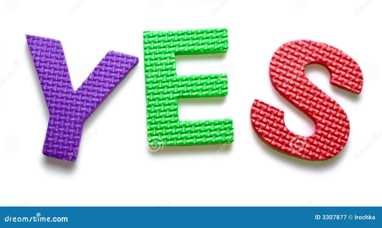 Fotos de Stock de Letras Coloridas Da Palavra Do Yes No Fundo Branco ...