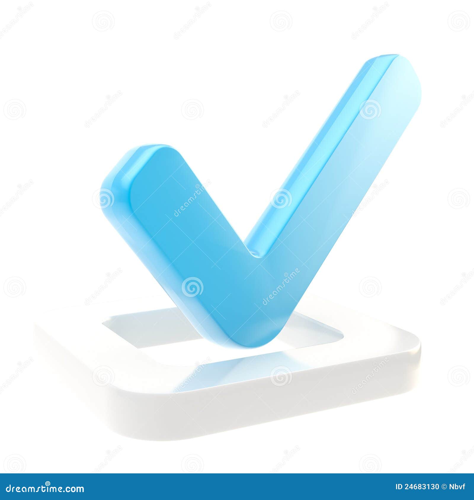 Yes Done Tick Over Check Box Isolated Stock Photo - Image of background ...