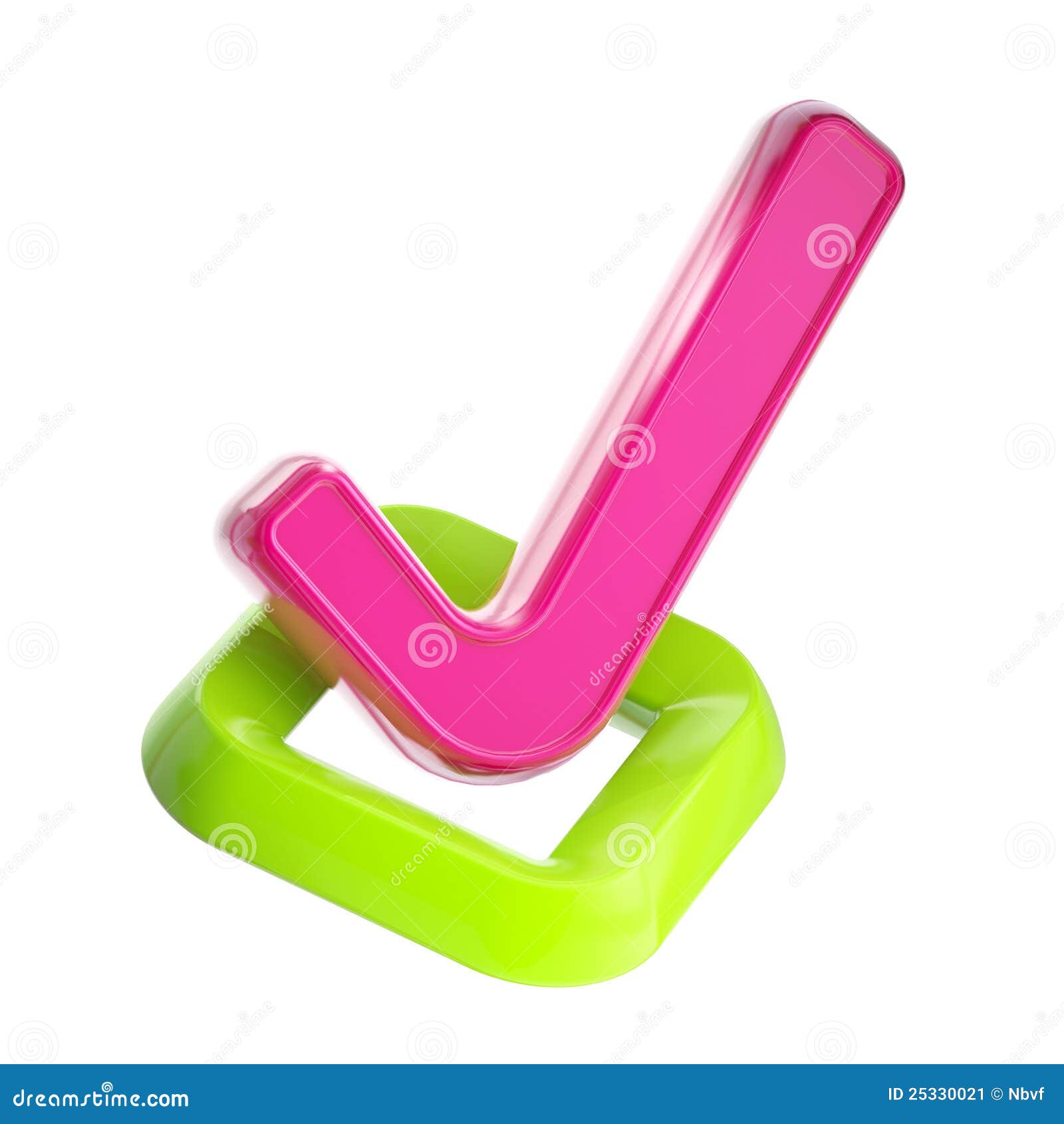 Yes Done Tick Over Check Box Isolated Stock Illustration - Illustration ...