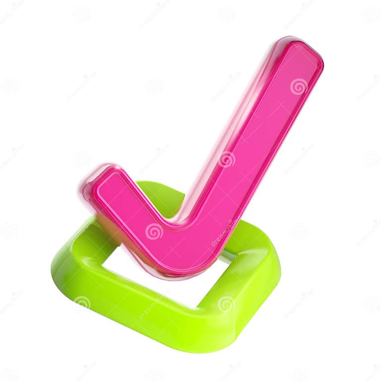 Yes Done Tick Over Check Box Isolated Stock Illustration - Illustration ...