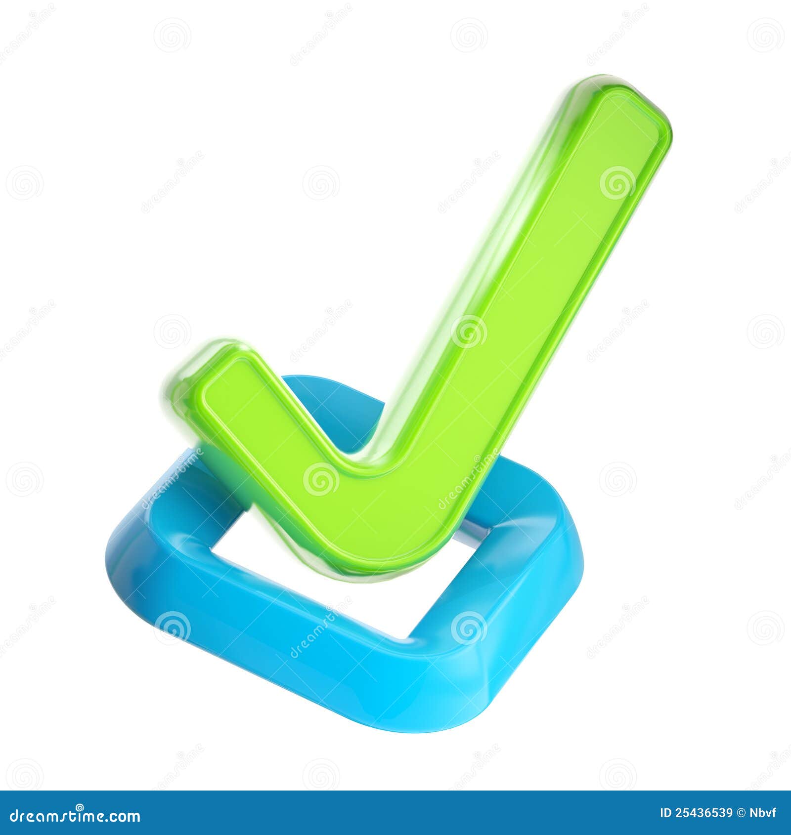 Yes Done Tick Over Check Box Isolated Stock Illustration - Illustration ...