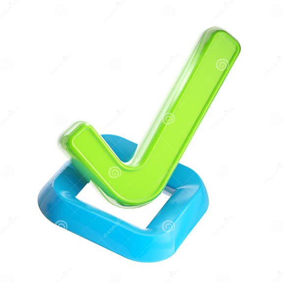 Yes Done Tick Over Check Box Isolated Stock Illustration - Illustration ...