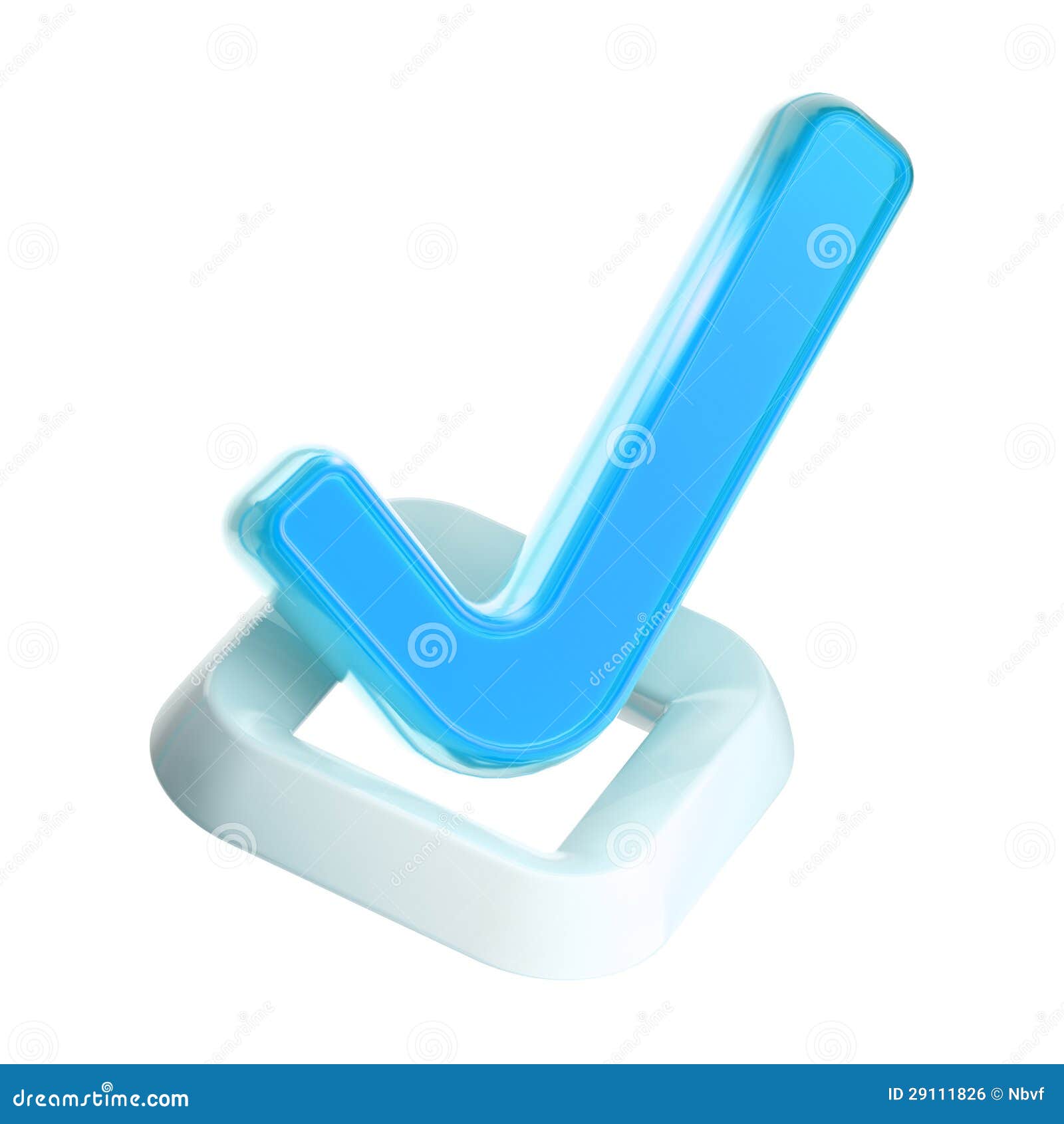 Yes Done Tick Over Check Box Isolated Stock Illustration - Illustration ...