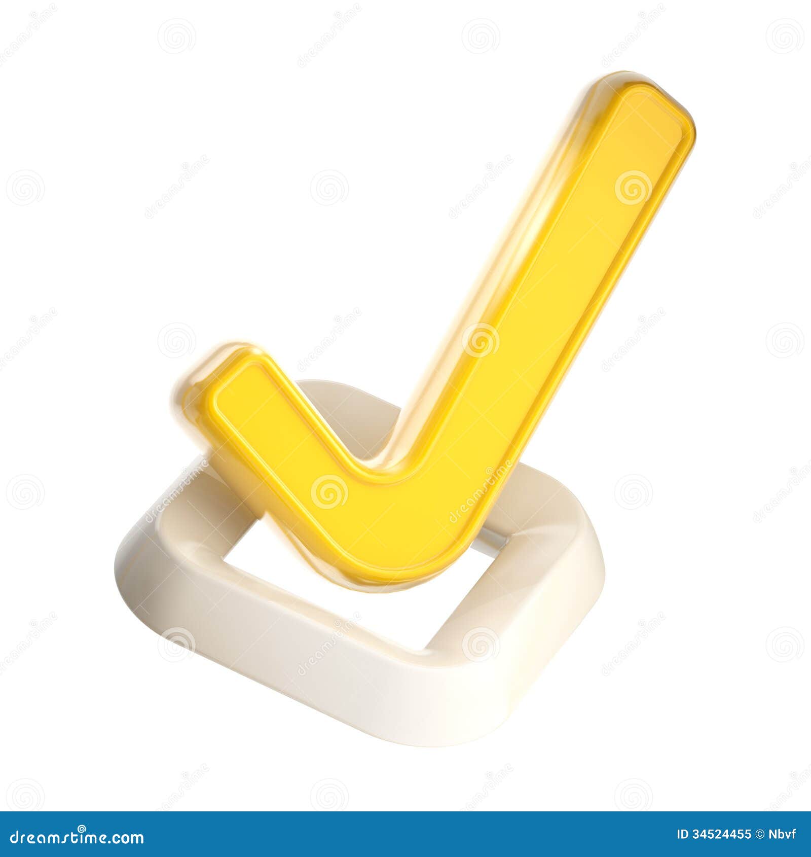 Yes Done Tick Over Check Box Isolated Stock Illustration - Illustration ...