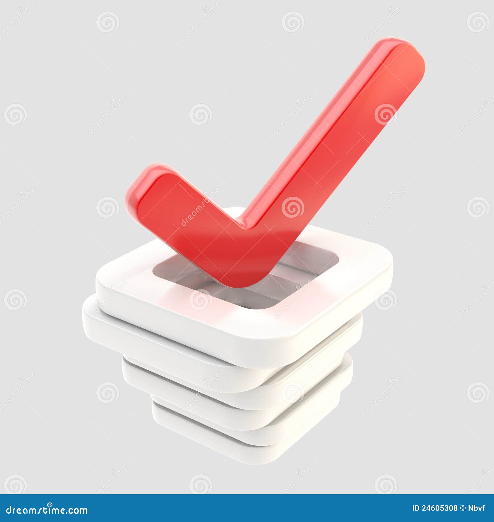 Yes Done Tick Over Stack of Check Boxes Stock Illustration ...