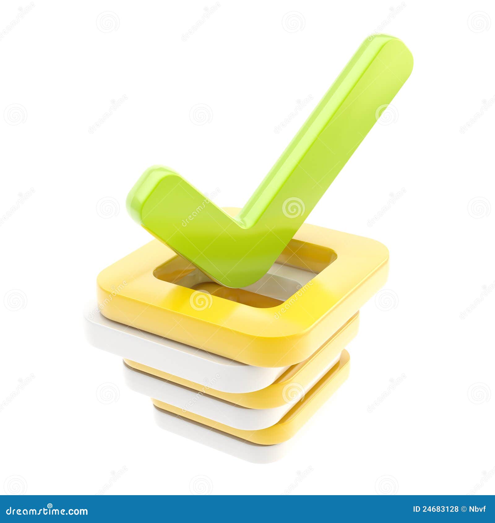 Glossy Check Mark Cartoon Vector | CartoonDealer.com #25842797